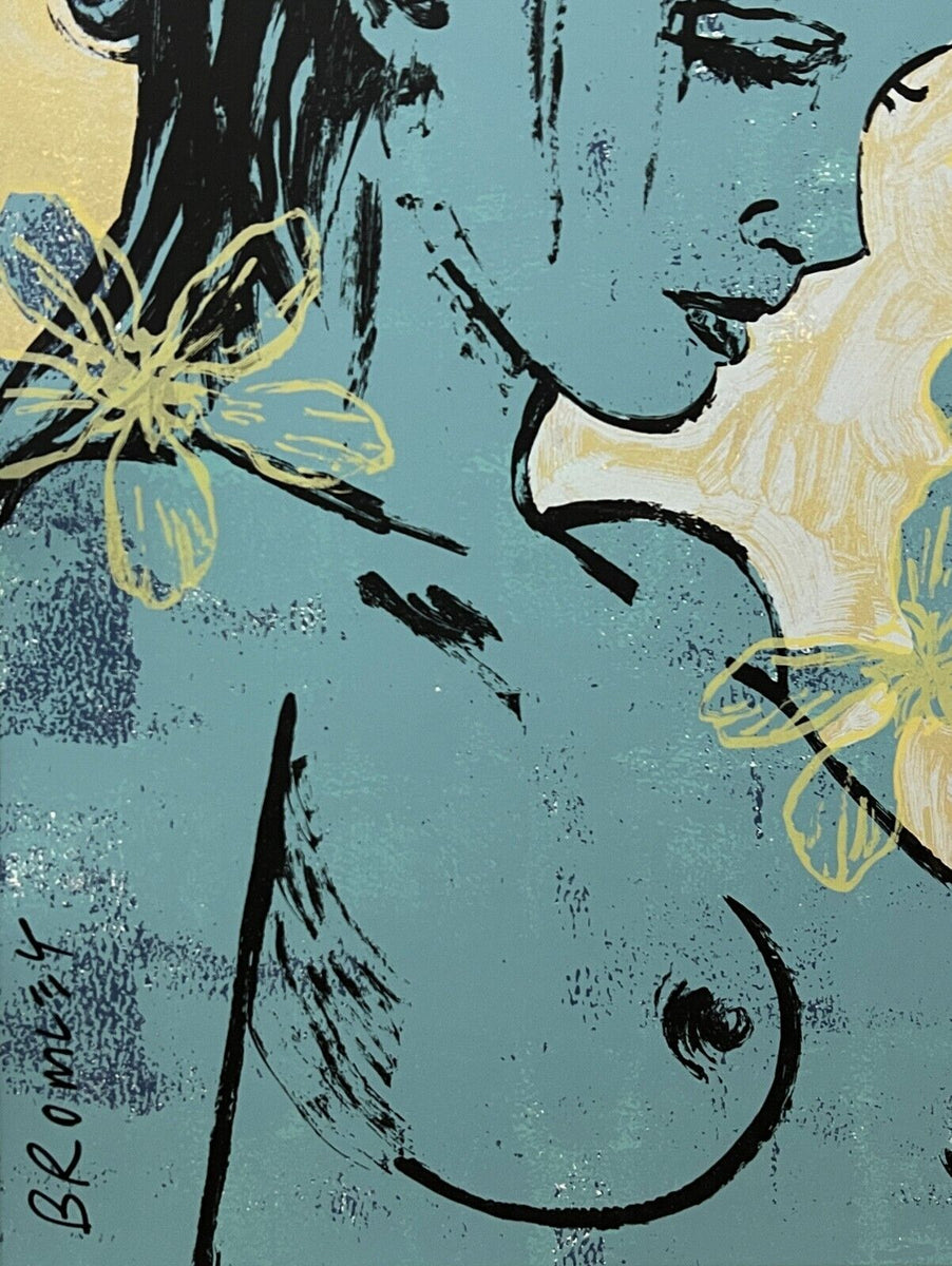 DAVID BROMLEY Nude "Romy" Signed, Limited Edition Screenprint, 111cm x ...