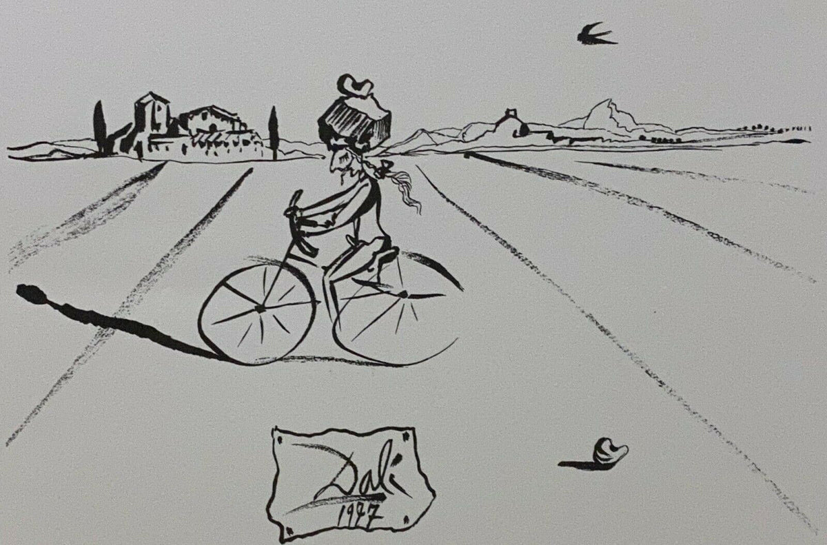 SALVADOR DALI "Bicycle Man" Limited Edition Colour Lithograph ...